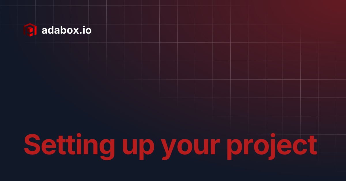 Setting up your project | adabox.io